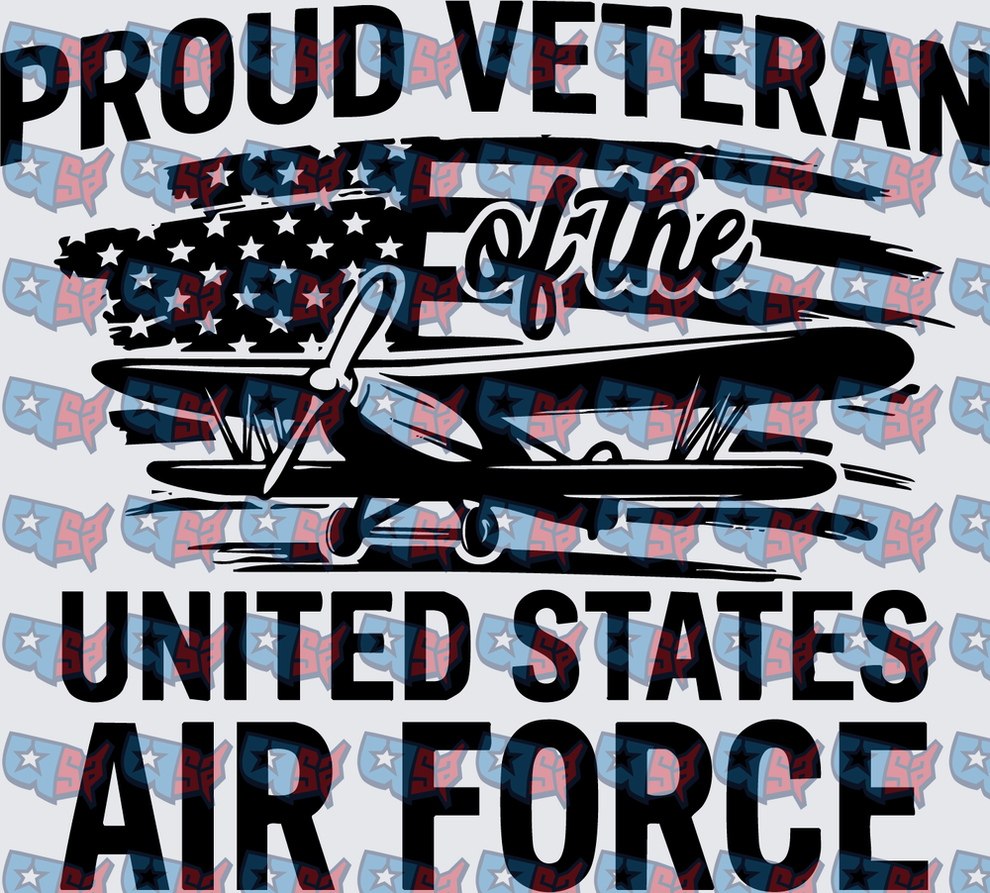 Proud Veteran of the United States Air Force Plane Flag (DTF ...